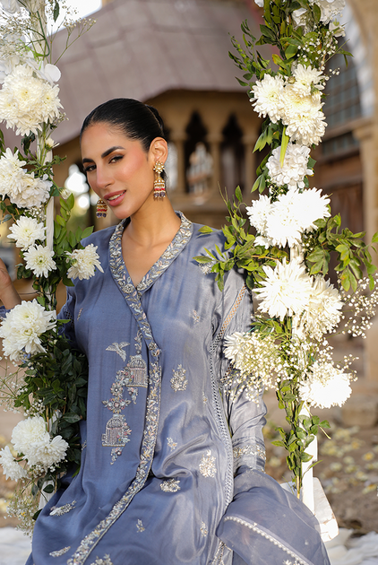 Pakistani Wedding Dress In Angrakha And Lehenga Style Nameera By Farooq
