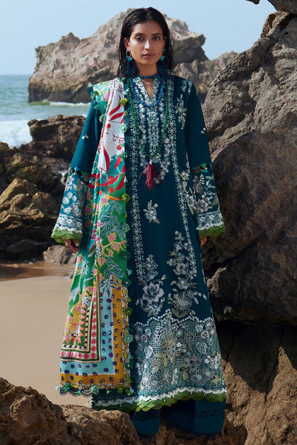 Berry Blue Pakistani Salwar Kameez Dupatta Salwar Suit – Nameera by Farooq