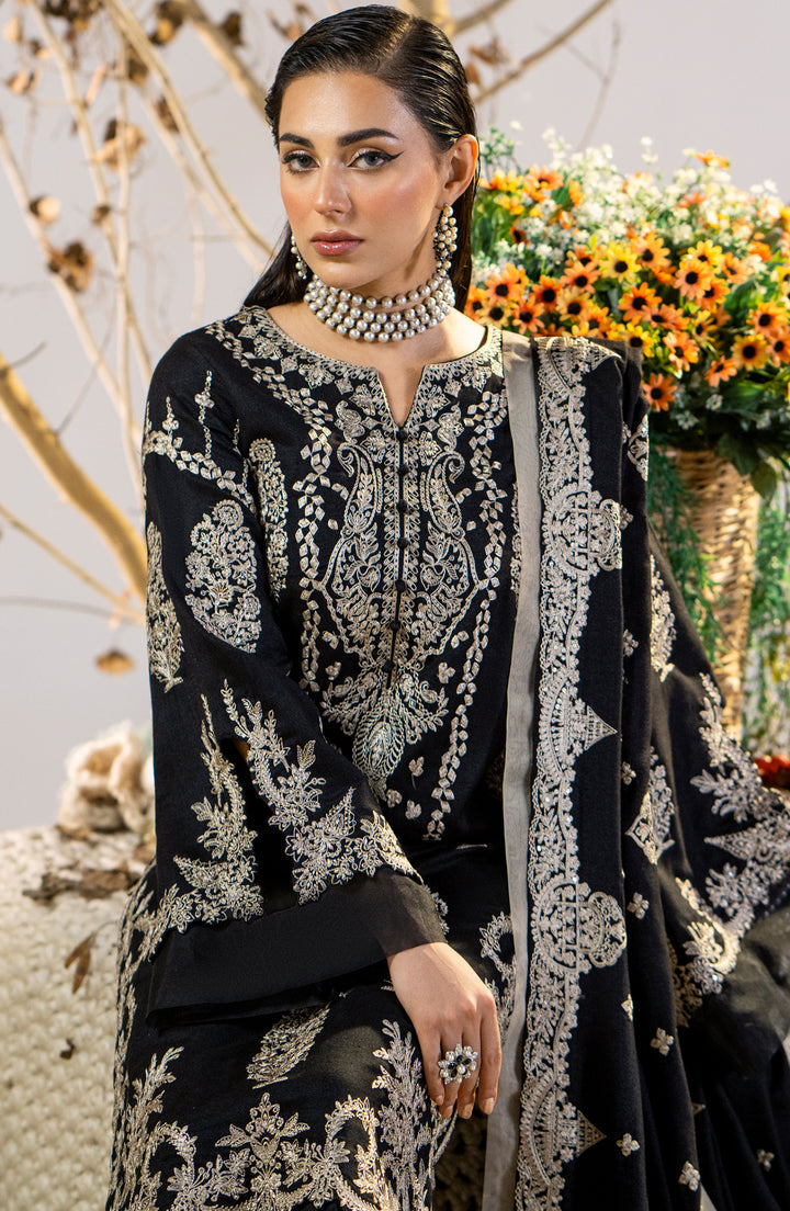 Classic Black Pakistani Salwar Kameez Suit Party Dress – Nameera by Farooq