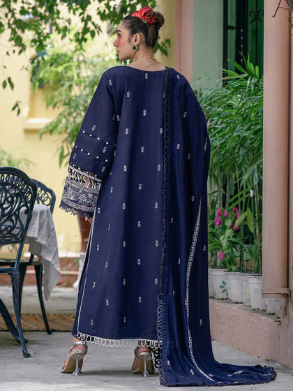 Dark Blue Long Pakistani Salwar Kameez Style Salwar Suit – Nameera by ...