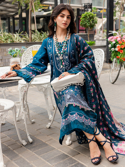 Elegant Berry Blue Pakistani Salwar Kameez Dupatta Salwar Suit ...