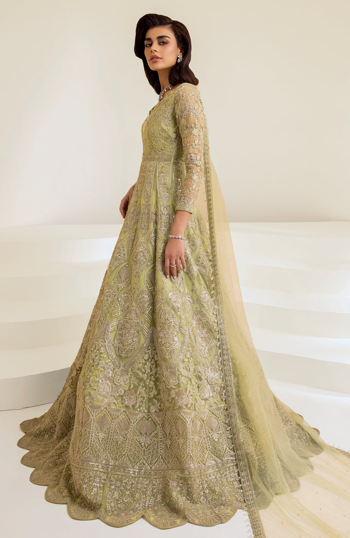 Heavily Embellished Pakistani Wedding Dress Green Pishwas – Nameera by ...