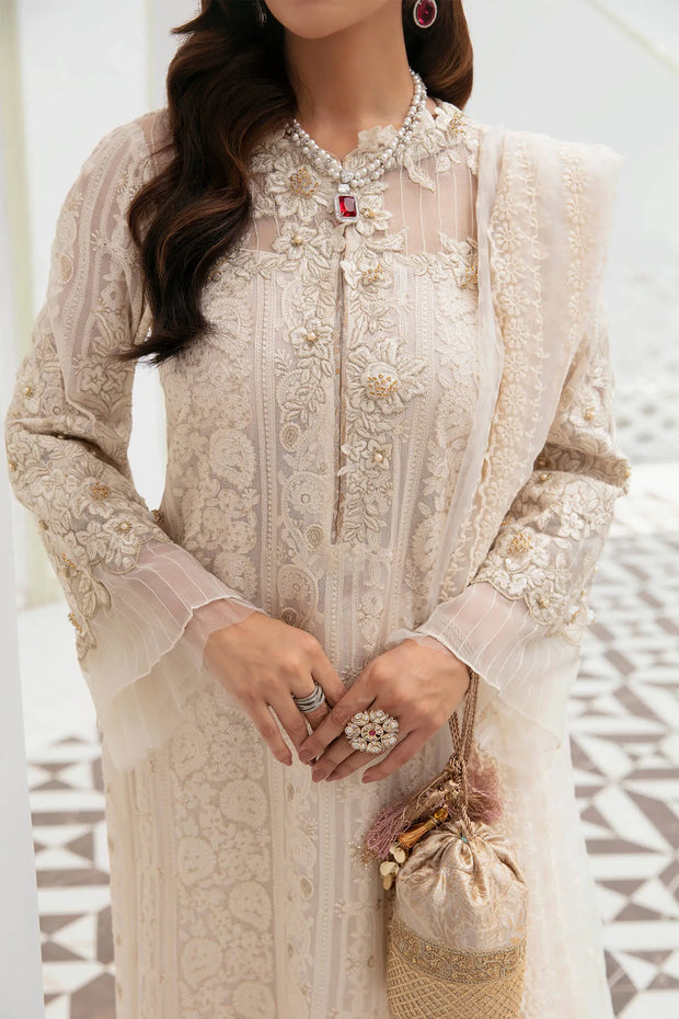 Ivory Salwar Suit Luxury Pakistani Salwar Kameez Dupatta Nameera By
