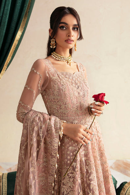 Luxury Baby Pink Pakistani Wedding Dress Pishwas Frock – Nameera by Farooq
