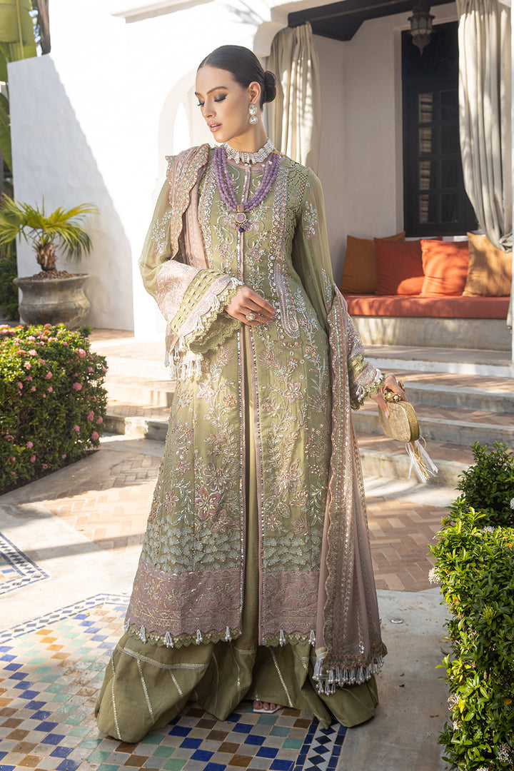 Luxury Mendi Green Kameez Sharara Pakistani Wedding Dress – Nameera by ...