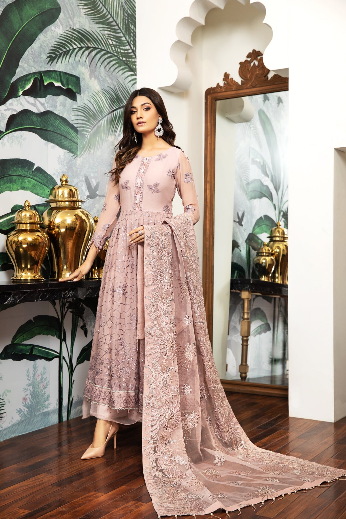 Royal Pakistani Wedding Dress Double Layered Frock Style – Nameera by ...
