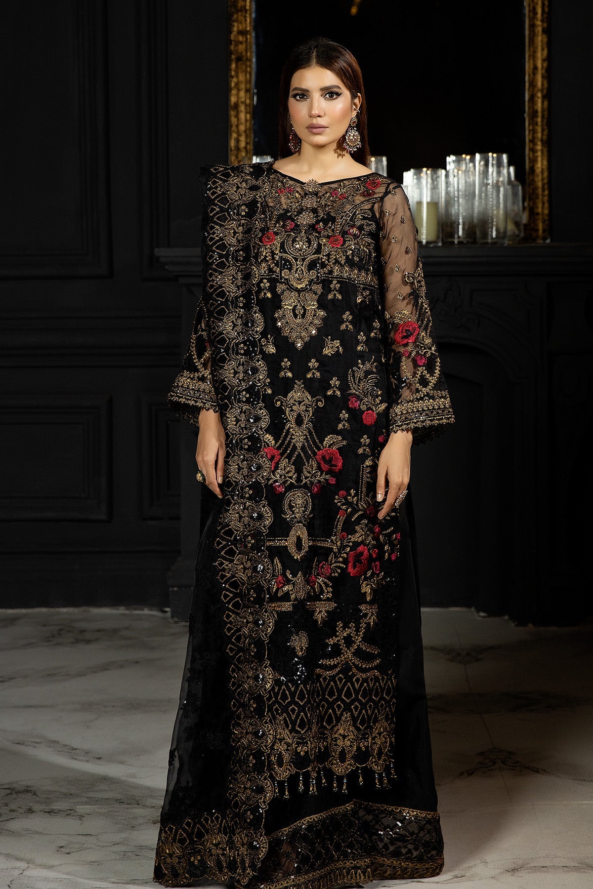 Classic Black Pakistani Salwar Kameez Dupatta Salwar Suit – Nameera by ...