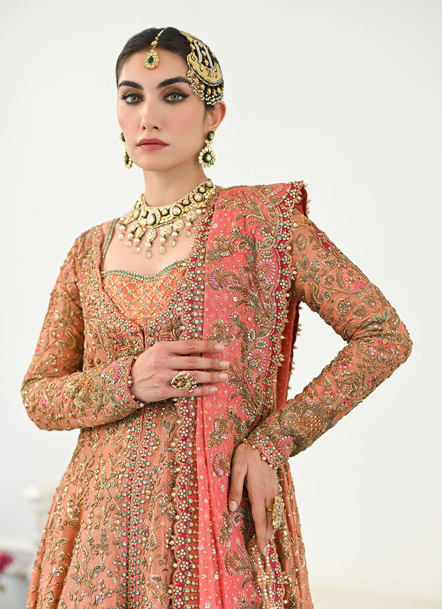 Farshi Lehenga Frock Dupatta Pakistani Bridal Dress – Nameera by Farooq