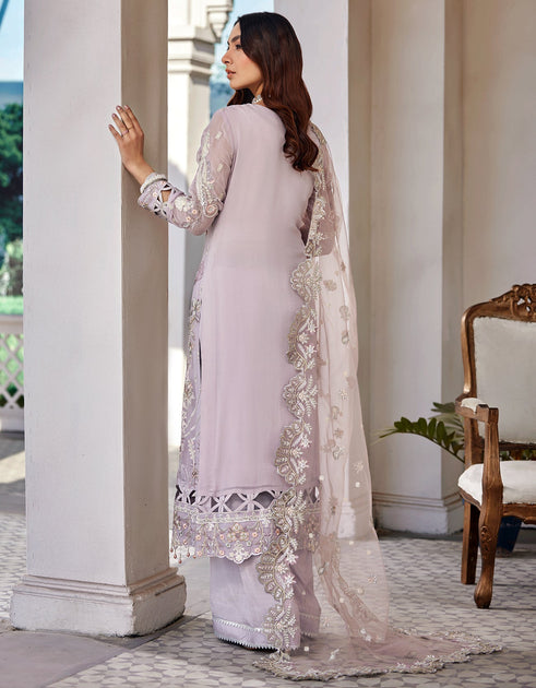 Embroidered Pakistani Salwar Kameez and Dupatta Dress – Nameera by Farooq