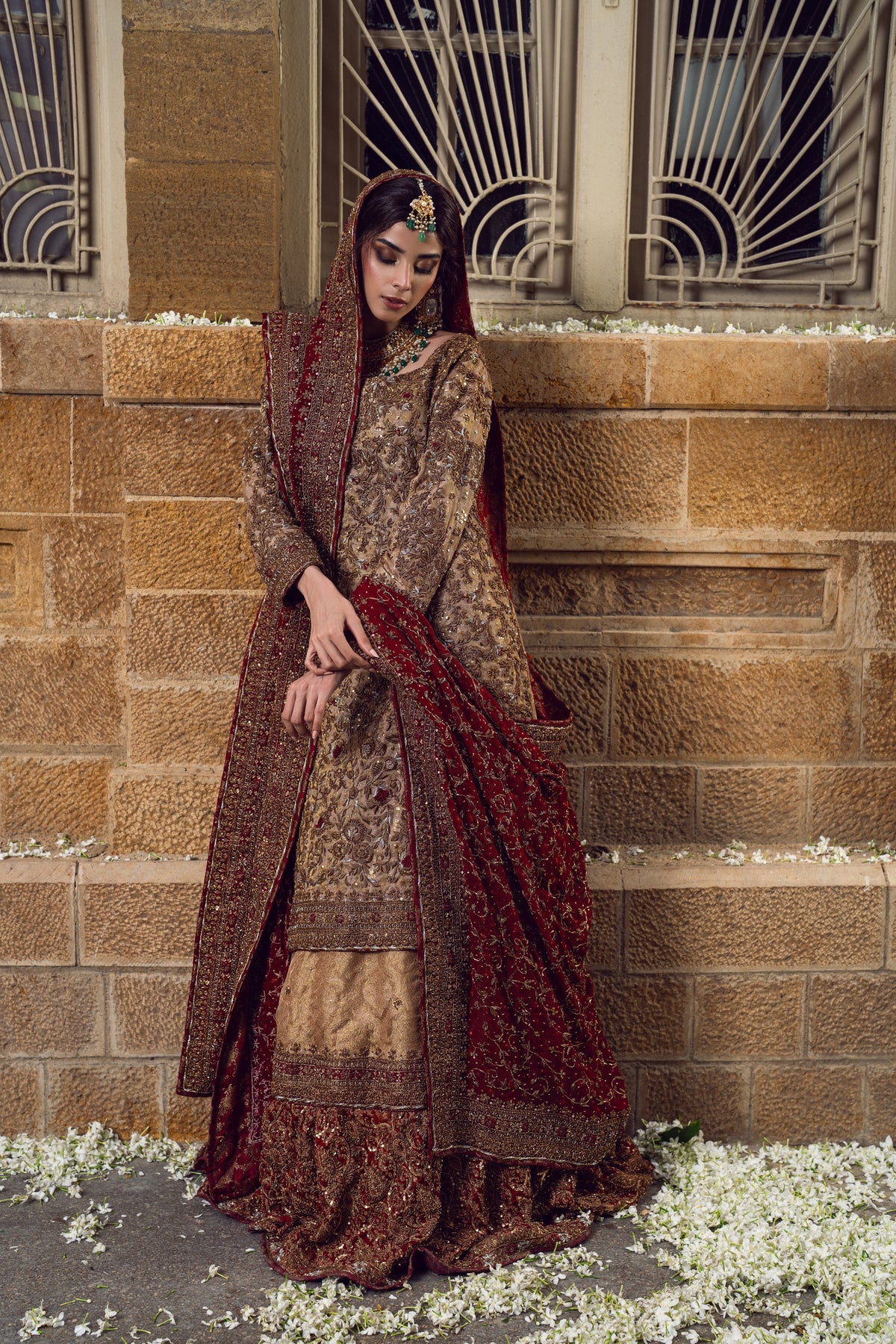 Farshi Bridal Lehenga Kameez Pakistani Wedding Dress – Nameera by Farooq