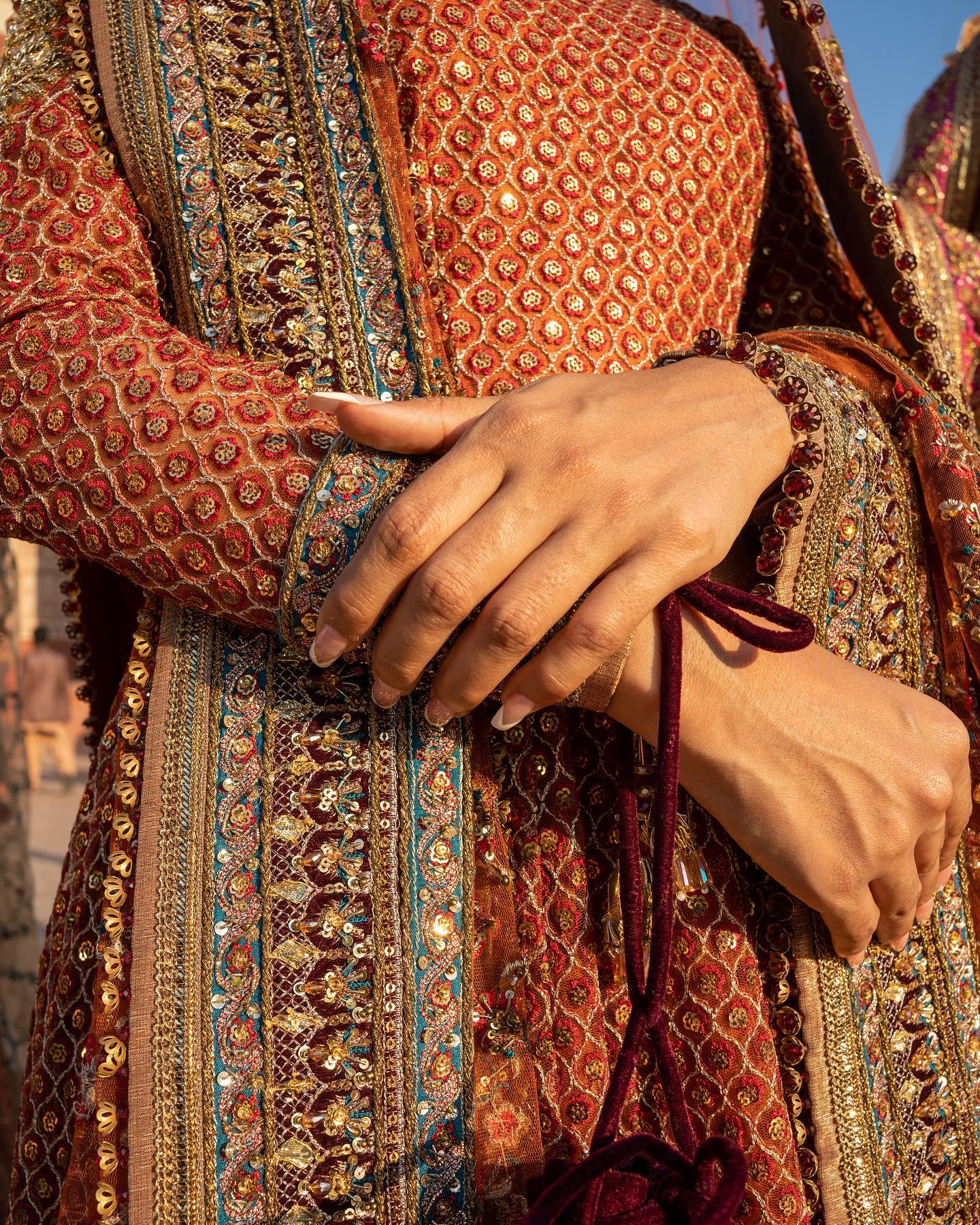 Pakistani Bridal Dress in Traditional Pishwas Style – Nameera by Farooq