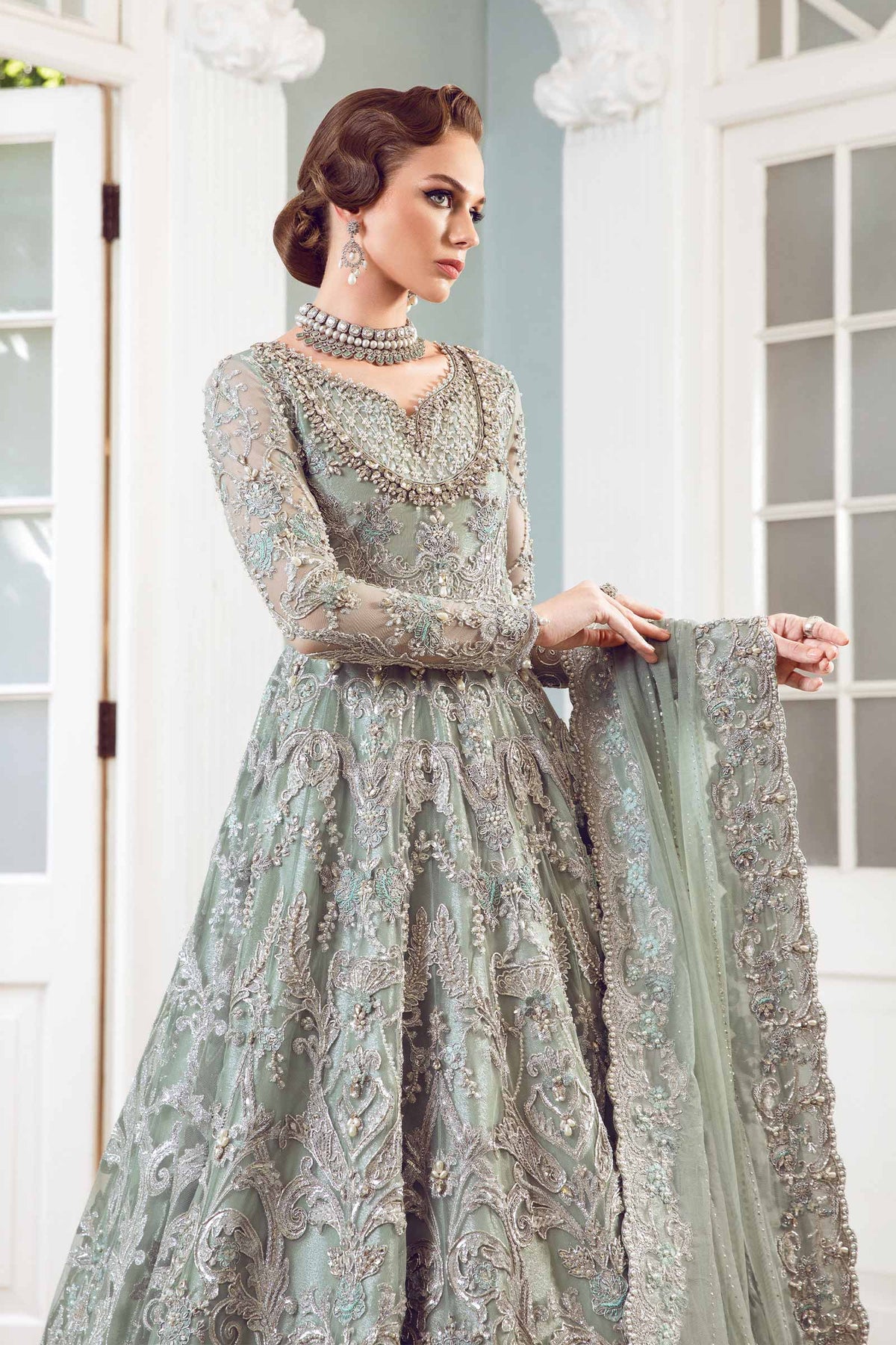 Pakistani Bridal Lehenga and Wedding Gown Walima Dress – Nameera by Farooq