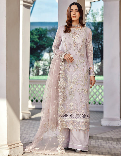 Embroidered Pakistani Salwar Kameez and Dupatta Dress – Nameera by Farooq