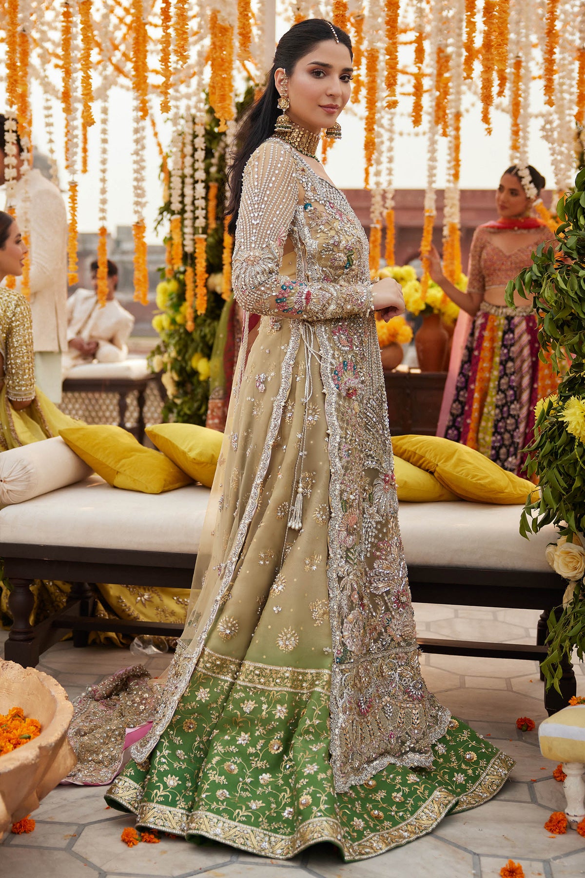 Farah Talib Aziz Embellished Pakistani Wedding Dress – Nameera by Farooq