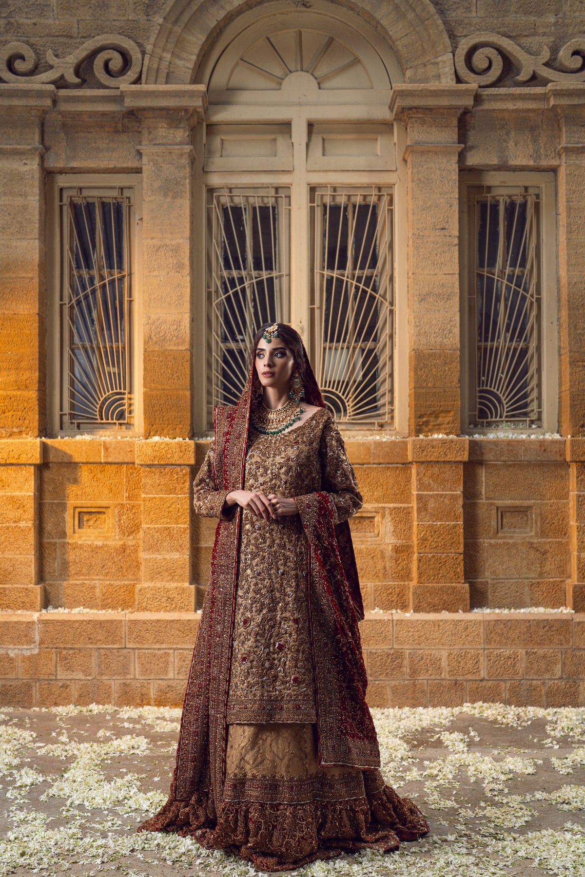 Farshi Bridal Lehenga Kameez Pakistani Wedding Dress – Nameera by Farooq