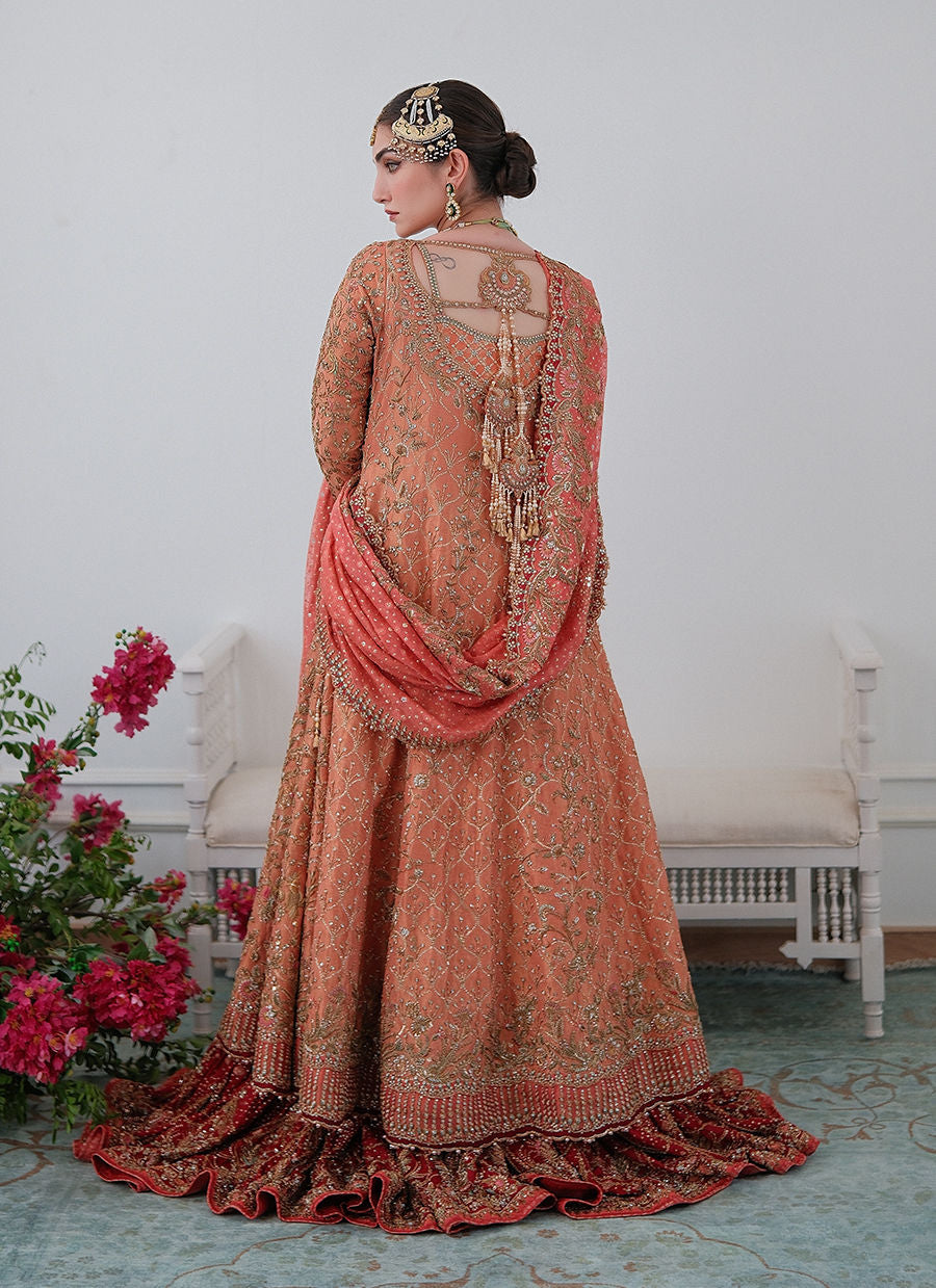 Farshi Lehenga Frock Dupatta Pakistani Bridal Dress – Nameera by Farooq