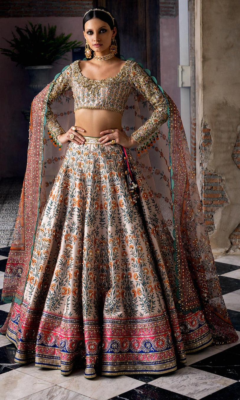 Indian Bridal Dress in Wedding Lehenga and Choli Style – Nameera by Farooq