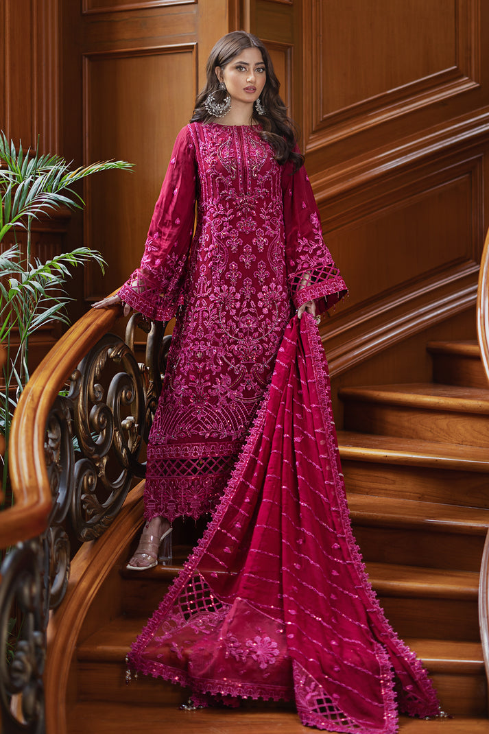 Hot Pink Kameez Trouser Style Pakistani Wedding Dress – Nameera by Farooq