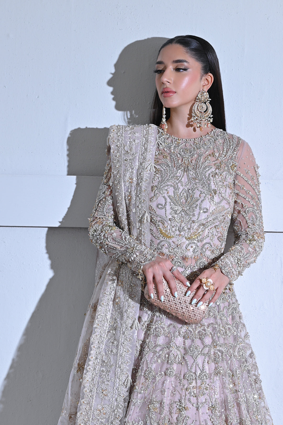 Pakistani Bridal Outfit in Premium Embellished Gown Style – Nameera by ...