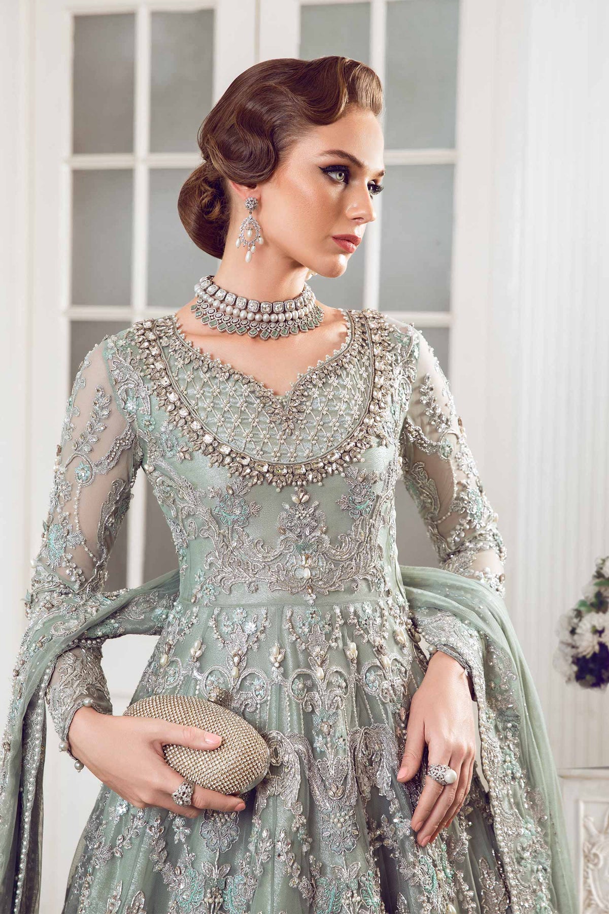 Pakistani Bridal Lehenga and Wedding Gown Walima Dress – Nameera by Farooq