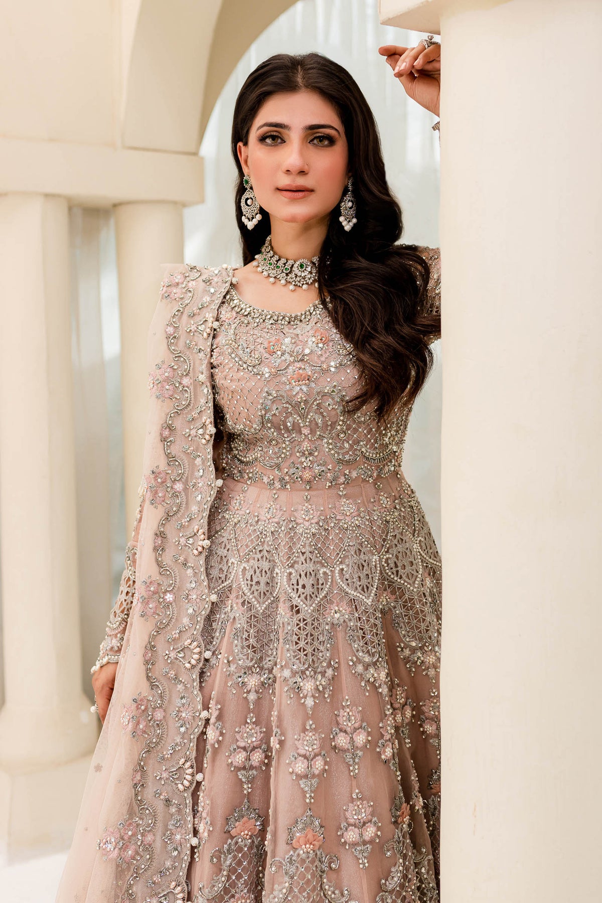 Pakistani Gown with Custom Made Bridal Lehenga for Brides – Nameera by ...