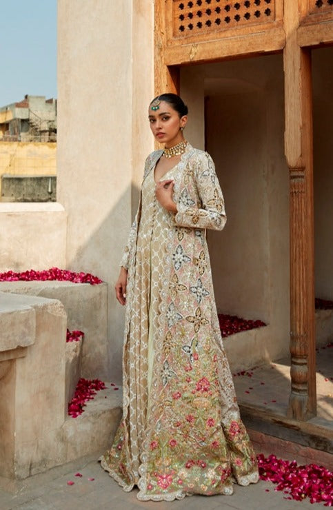 Pakistani Wedding Dress in Embellished Jacket Style – Nameera by Farooq
