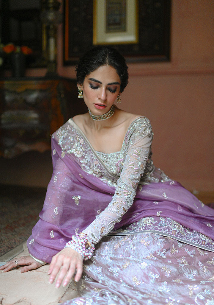 Pakistani Wedding Dress in Traditional Pishwas Style – Nameera by Farooq