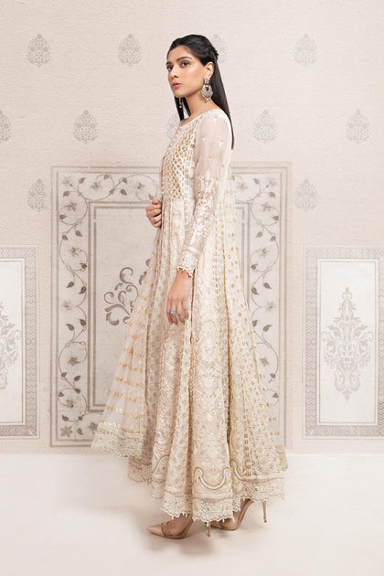 Long panelled Embroidered chickankari Pakistani Party Wear Frock ...