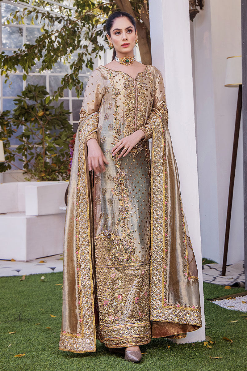 Long Kameez Trouser Embellished Pakistani Wedding Dress – Nameera by Farooq