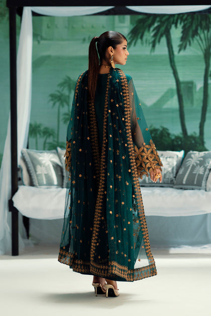 Green Embroidered Organza Ensemble Pakistani Designer Dress – Nameera ...