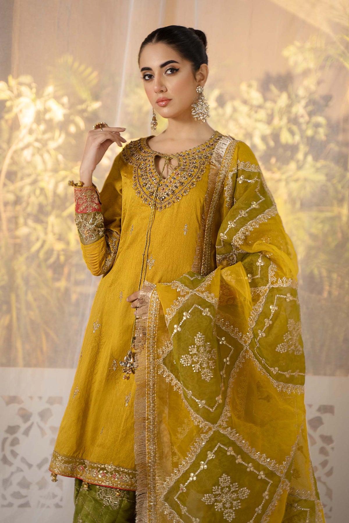 Maria B Salwar Kameez and Dupatta Pakistani Party Dress – Nameera by Farooq
