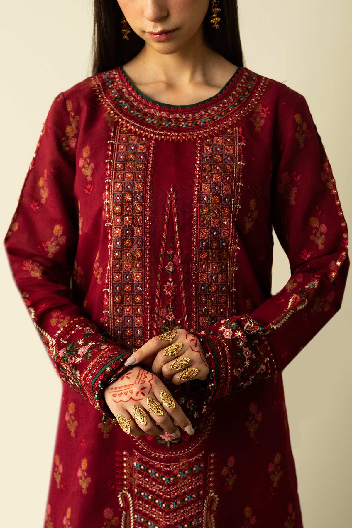 Maroon Pakistani Embroidered Salwar Kameez For Party Dress – Nameera by ...