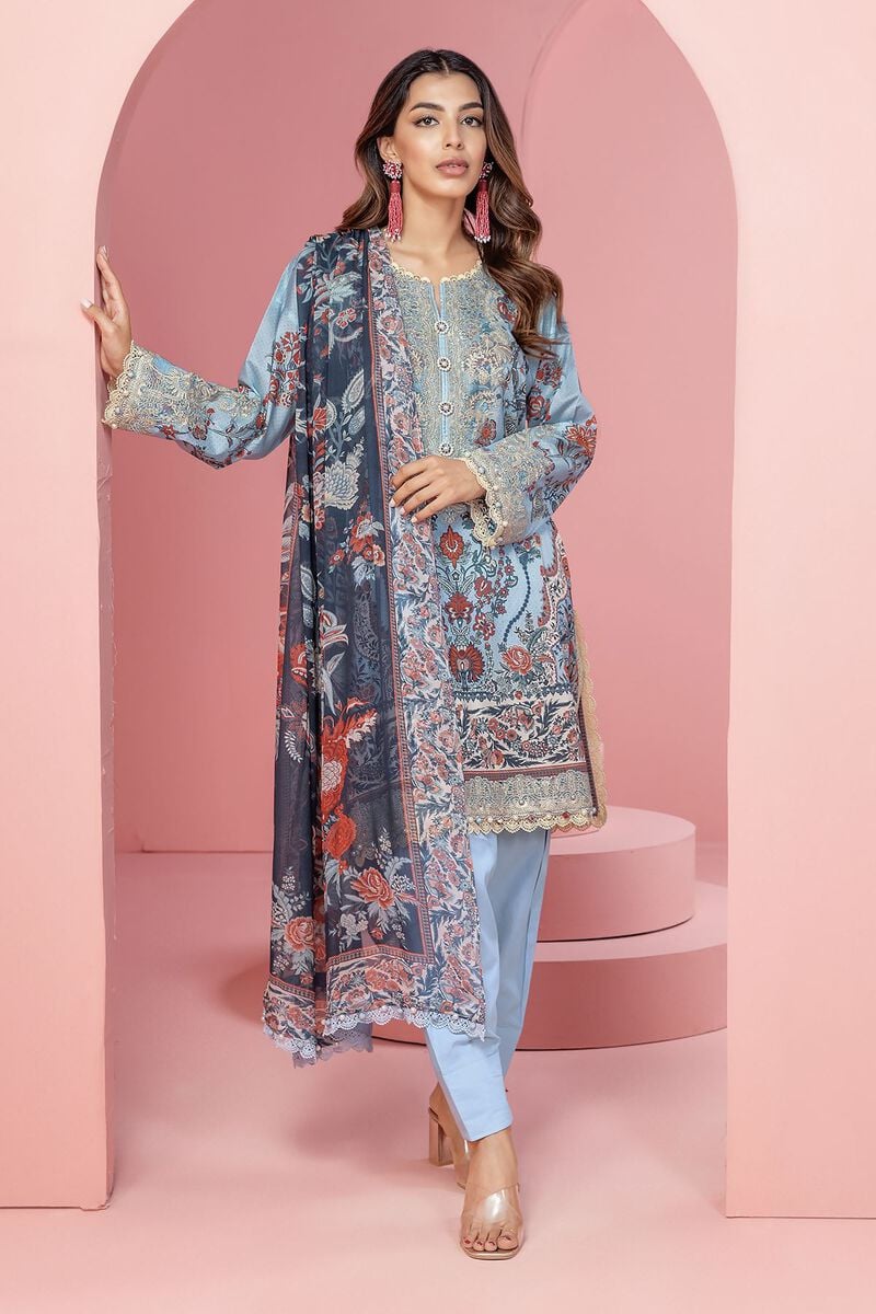 Mist Blue Pakistani Salwar Kameez Style Party Wear Salwar Suit ...