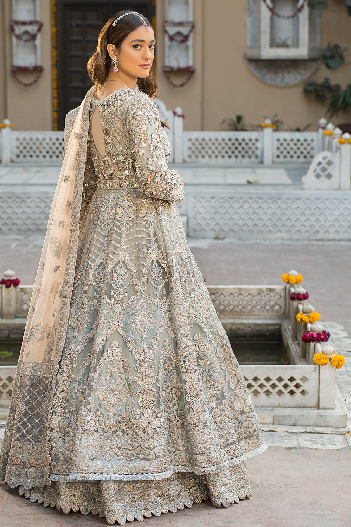 Classic Embellished Pishwas Frock Pakistani Wedding Dress – Nameera by ...
