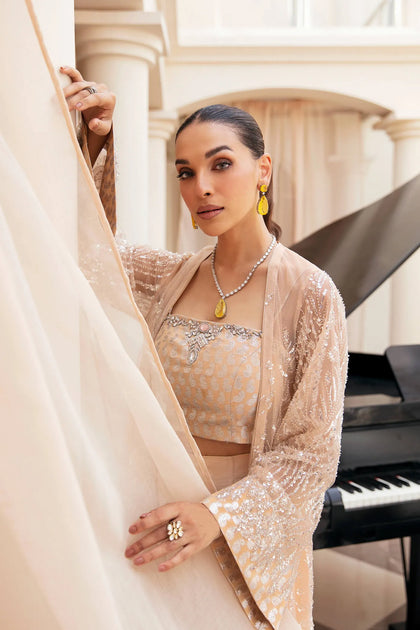 Elegant Skin Pakistani Wedding Dress Gown Trousers Style – Nameera by ...