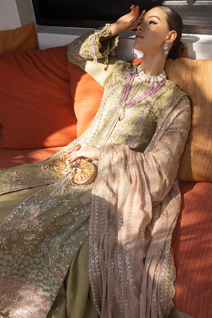Luxury Mendi Green Kameez Sharara Pakistani Wedding Dress – Nameera by ...