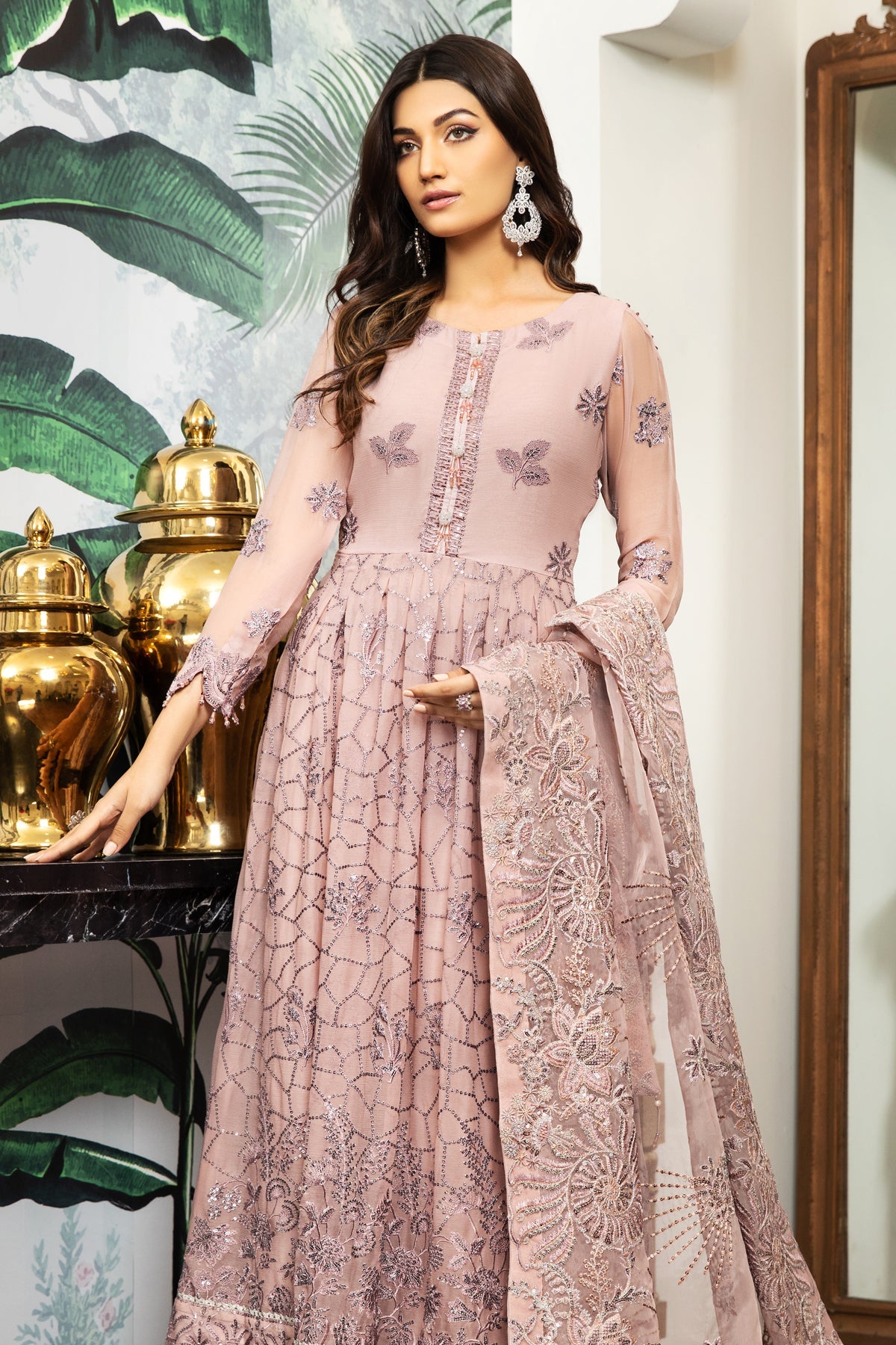 Royal Pakistani Wedding Dress Double Layered Frock Style – Nameera by ...