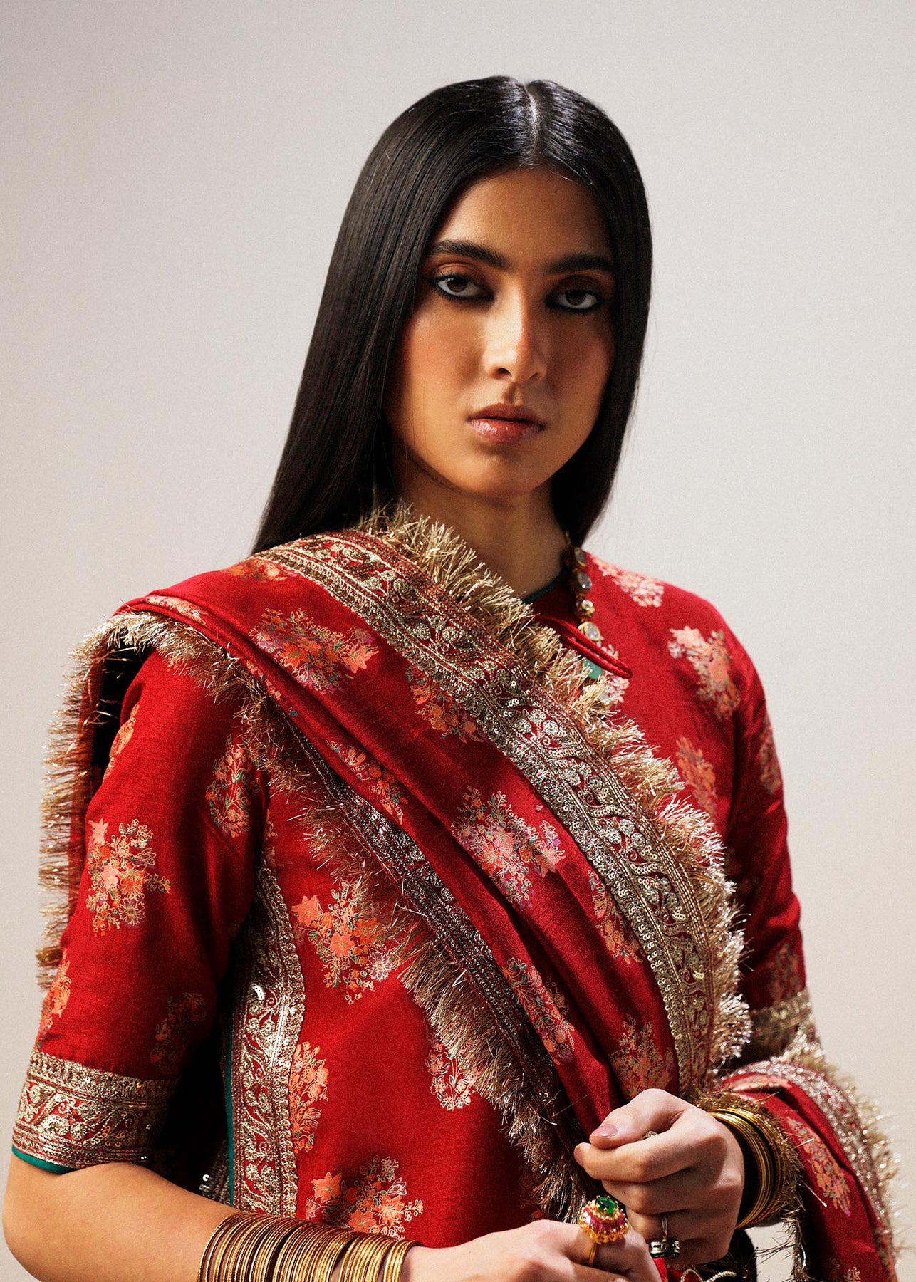 Traditional Look Red Pakistani Wedding Dress Salwar Suit – Nameera by ...