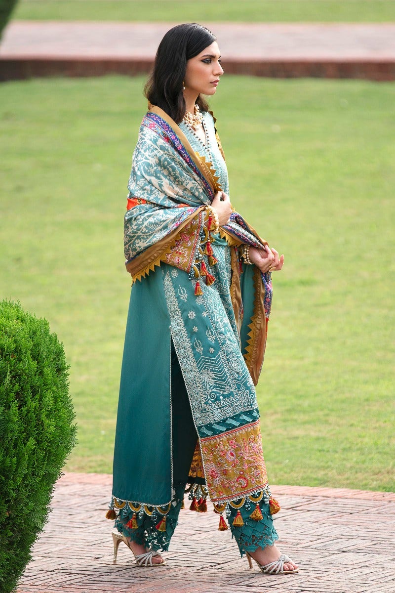 Premium Sea Green Embroidered Pakistani Kameez Salwar Suit – Nameera by ...