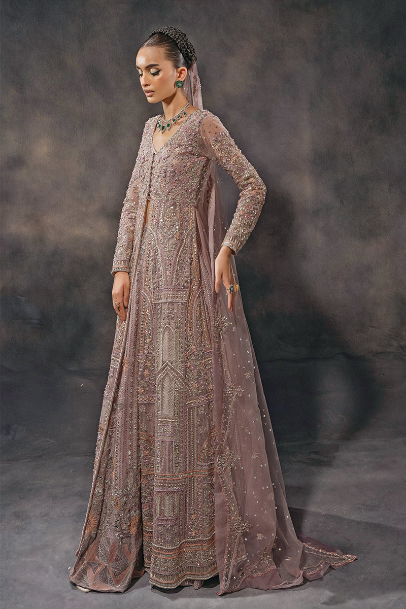 Open Gown Lehenga and Dupatta Pakistani Bridal Dress – Nameera by Farooq