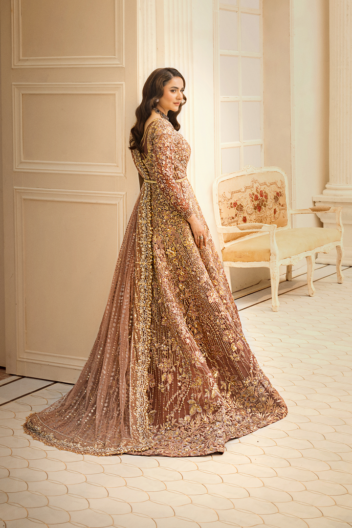 HSY Pakistani Bridal Dress in Open Wedding Gown Style – Nameera by Farooq