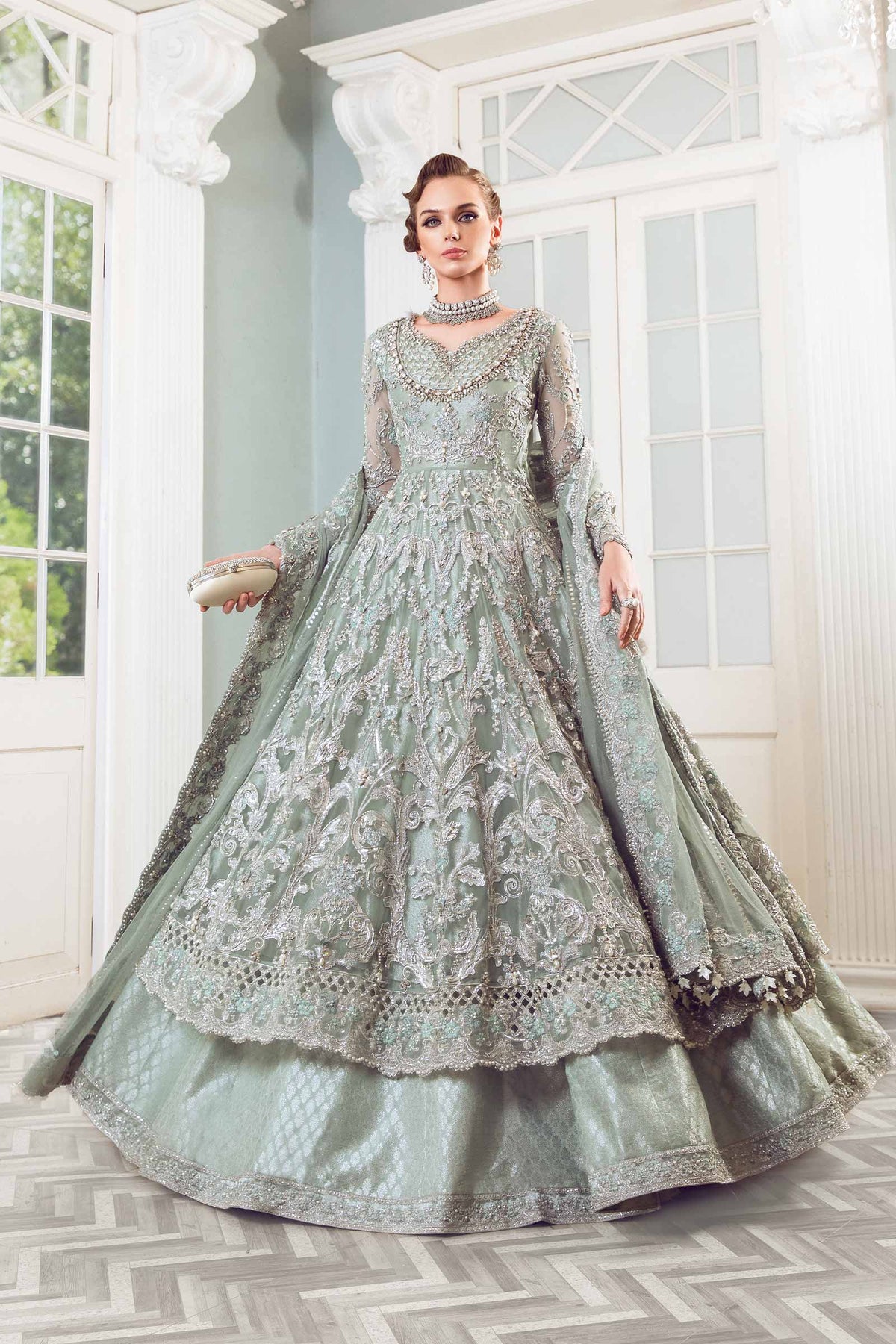 Pakistani Bridal Lehenga and Wedding Gown Walima Dress – Nameera by Farooq