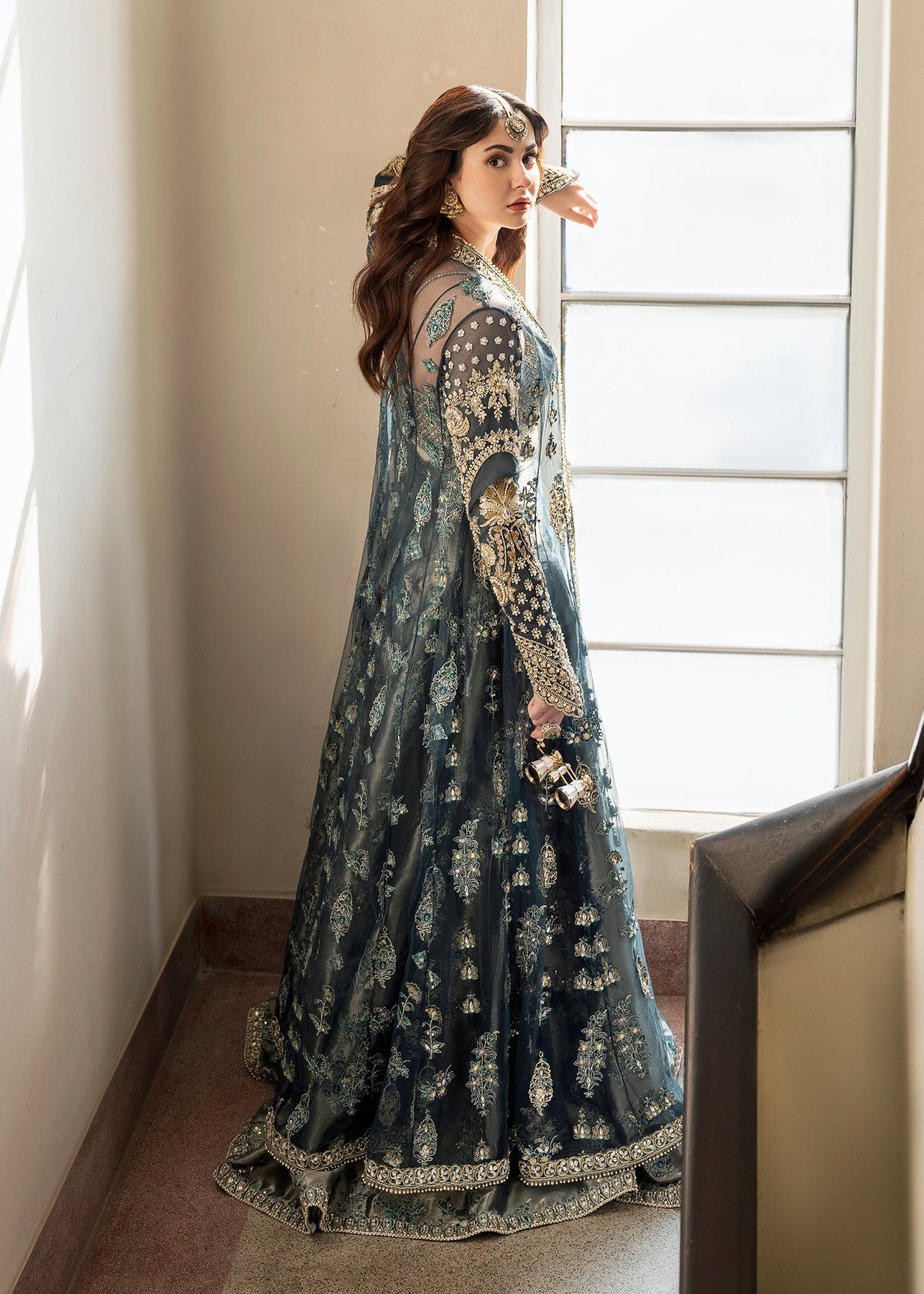 Pakistani Wedding Dress in Jacket and Sharara Style – Nameera by Farooq