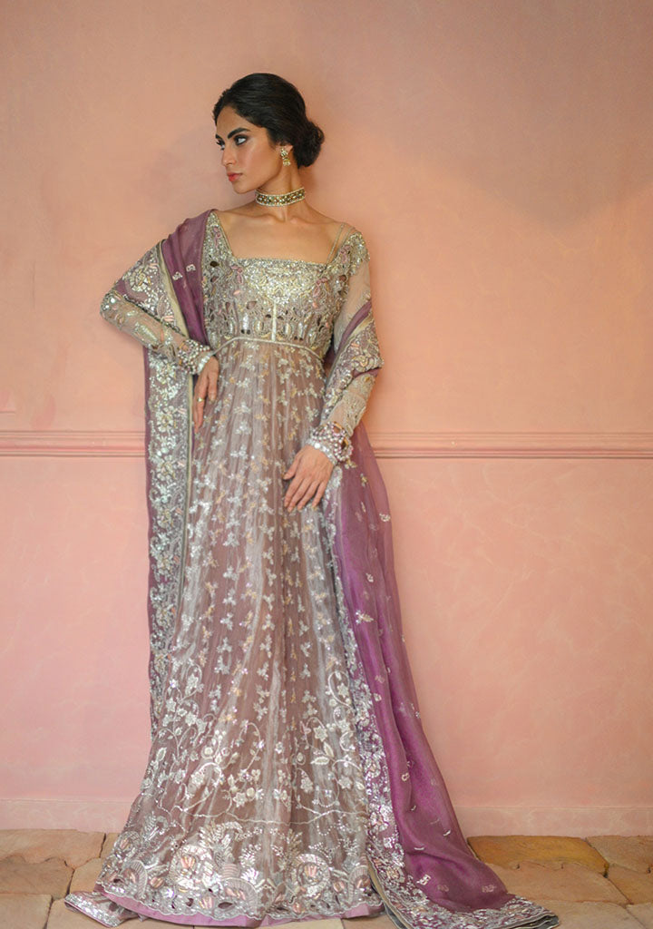 Pakistani Wedding Dress in Traditional Pishwas Style – Nameera by Farooq