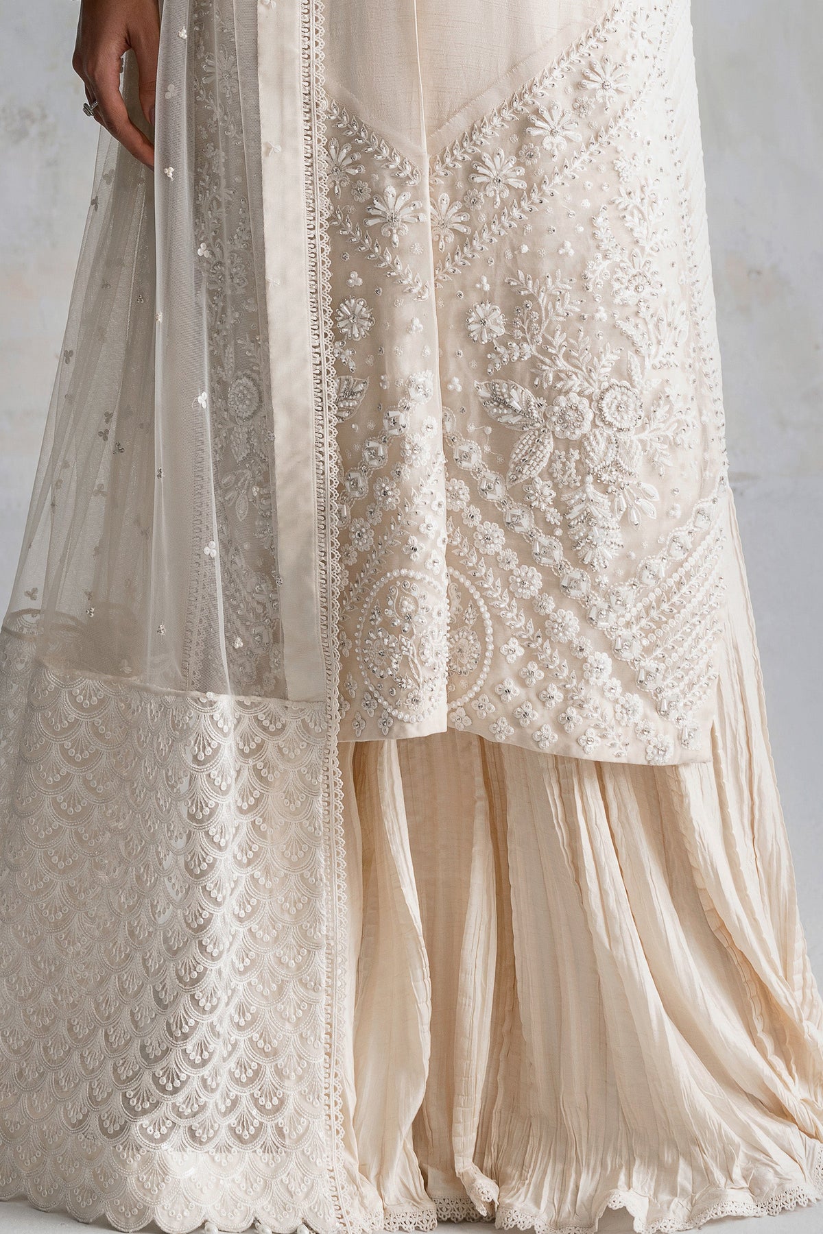 Premium Raw Silk Sharara Kameez Pakistani Wedding Dress – Nameera by Farooq