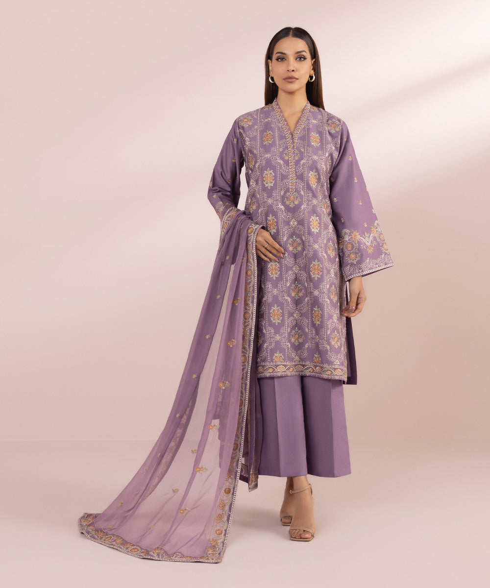 Purple Shade Pakistani Salwar Kameez Embroidered Salwar Suit – Nameera ...