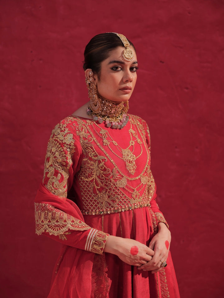 Raw Net Anarkali Frock for Pakistani Wedding Dresses – Nameera by Farooq