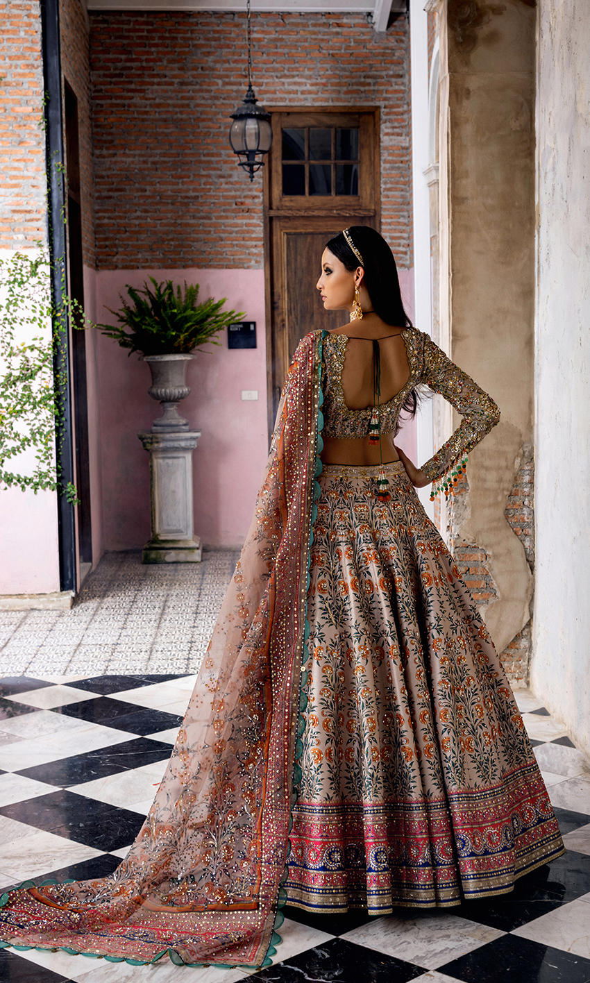 Indian Bridal Dress in Wedding Lehenga and Choli Style – Nameera by Farooq