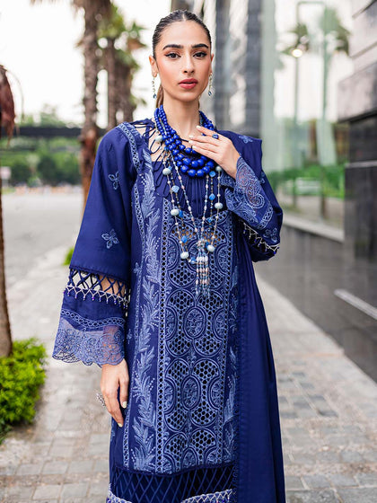 Dark Blue Pakistani Salwar Kameez Embroidered Salwar Suit – Nameera by ...