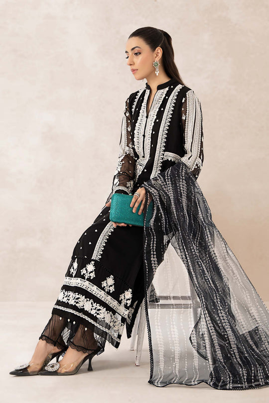 Traditional Black Shade Pakistani Salwar Kameez Suit – Nameera by Farooq